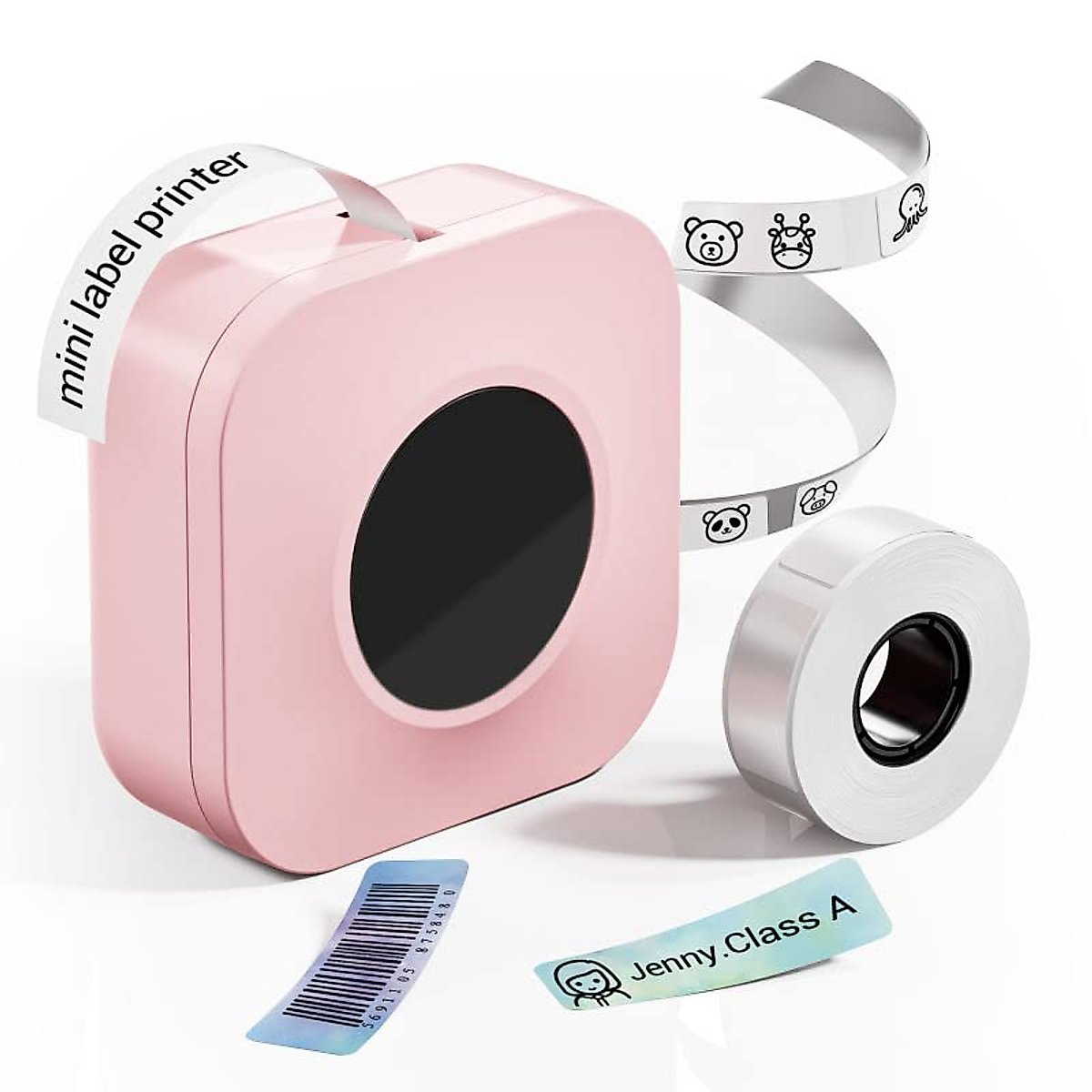 Phomemo Pink Label Maker Q30S Bluetooh Mini Label Maker Machine Portable Label Printer for Storage/Name/Document Label,Compatible with iOS Android, Pink