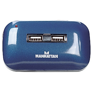 Manhattan 7-Port USB 2.0 Ultra Hub, Plug and Play C Windows and Mac Compatible (161039)