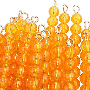 Kghios Montessori 45 Golden Bead Bars of Ten Montessori Math Beads Toys Materials for Toddlers Kids Mathematics Teaching Materials Preschool Education Toys