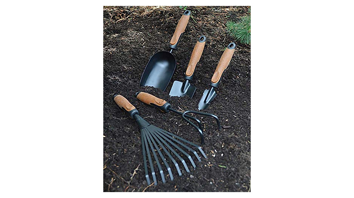 Olmsted Forge Garden Tool Set | Durable Steel & Cork Handles