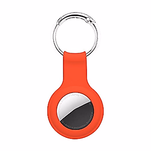 4Pcs Air Tag Case Keychain Hanging on Dog Collar Backpacks Wallet Luggage tag, Silicone AirTags Holders Key Ring Chain Loop,Compatible with Apple AirTag Holder GPS Item Finders Accessories