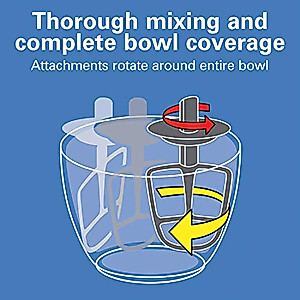 Hamilton Beach Electric Stand Mixer, 4 Quarts, Dough Hook, Flat Beater Attachments, Splash Guard 7 Speeds with Whisk, Black