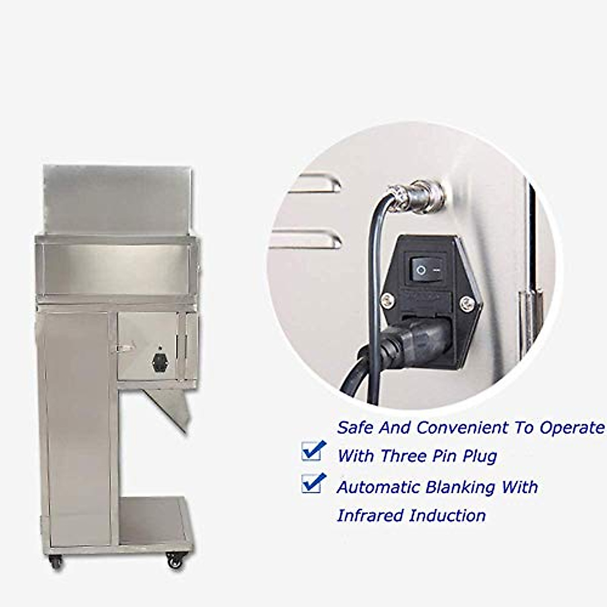 INTBUYING Weight Filling Machine Powder Filling Machine Filler Power/Granule Filling Package Machine 6-25 bags/min for Seeds Peanuts Cashews Soya Powder 110V (10-1500g)