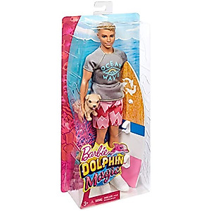 Ken Doll with Puppy and Surfboard