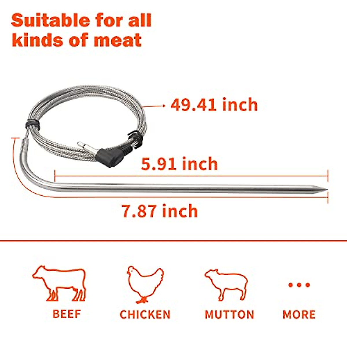 Upgrade Digital Control Board for Pit Boss Wood Smoker Replacement Parts Thermostat Kit Compatible with Pit Boss PB700,340,440,820 with 2 Meat Probe