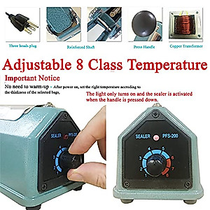 Impulse Sealer, 8 inch Handheld Impulse Bag Heat Sealer Packaging Machine for Self Sealing Plastic Poly Cellophane Mylar Shrink Wrap Clip Bags