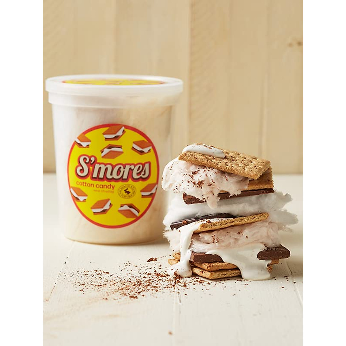 Campfire Classics Cotton Candy Gift Set of 3 Caramel Popcorn, Mexican Hot Chocolate, S'mores - Unique ideas for Holidays, Birthdays, Gag Gifts, Party Favors