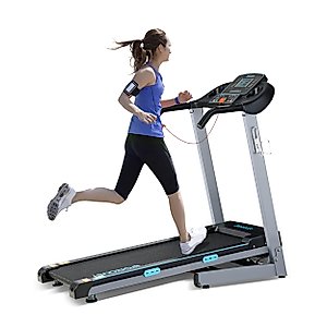 BORGUSI Treadmill with 12% Auto Incline and Bluetooth Speaker - 300 lb Capacity, 3.0HP Folding Electric Treadmill Up to 8.5 MPH Speed, Running Machine with 17.5" Wide Tread Belt for Home Use