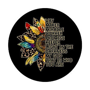 Jesus Bible Verse For Women And Christian Floral Sunflower PopSockets Standard PopGrip