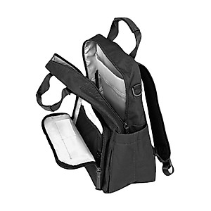 JuJuBe Nature Babe Diaper Bag Backpack with Portable Baby Changing Pad, Sustainable Multi-Function Baby Travel Bag for Bottles, Diapers, Pacifier, Snacks, Made with 24 Recycled Plastic Bottles, Black