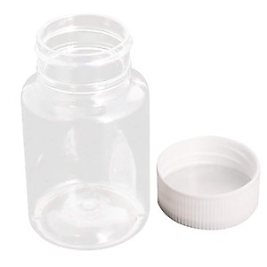 Aicosineg 10Pcs 2.71oz Plastic Bottles Lab Chemical Reagent Bottles 80ml Wide Mouth Liquid Solid Storage Bottles Round Sample Storage Containers Sealing Bottles with White Cap for Food Stores Clear