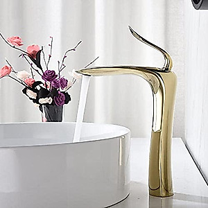 ZHANGYUEFEIFZ Bathroom Sink Faucet Sink Faucet Bathroom Basin Brass Faucet Sink Faucet hot and Cold Single Handle countertop Installation Toilet Crane Faucet (Color : Black Chrome S)