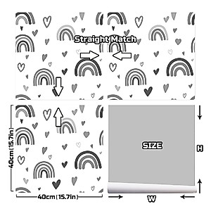 AMAZING WALL Home Peel and Stick Boho Watercolor Rainbow Stars Printed Living Room Pattern Wallpaper Self Adhesive Bedroom