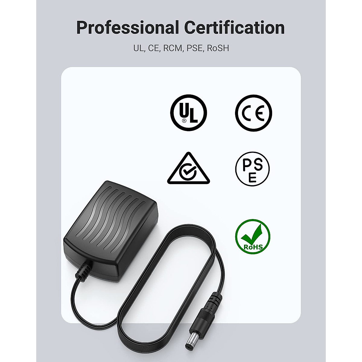 ANNKE Security Power Adapter Supply AC to DC 12V2A and 1-to-4 Splitter Power Cord for CCTV Surveillance Camera DVR System