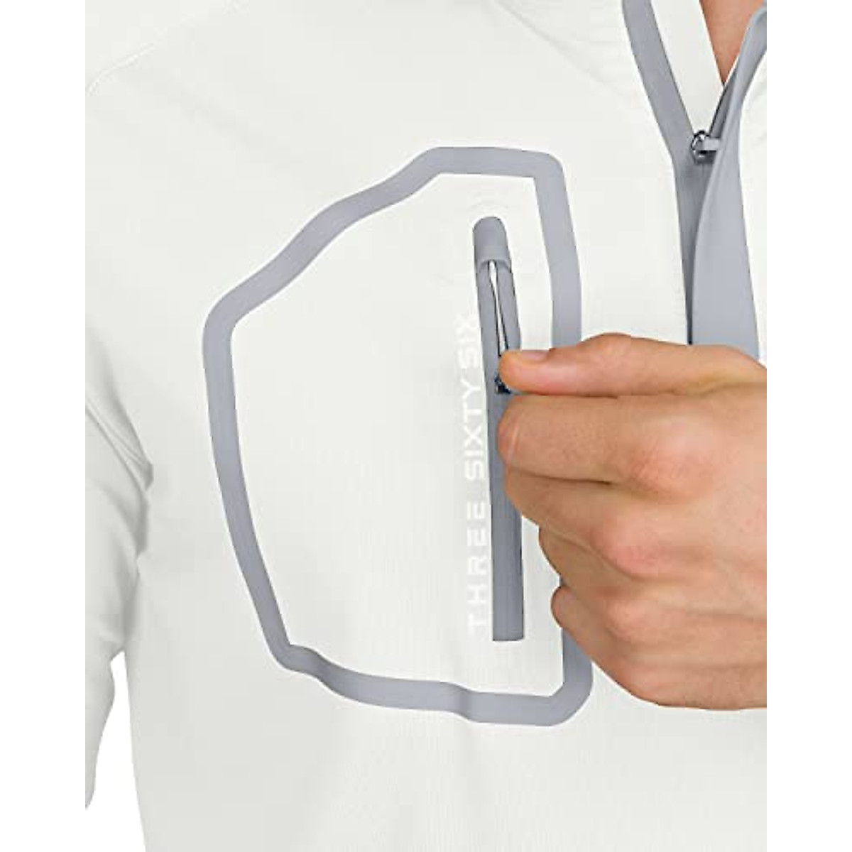 Three Sixty Six Men’s Dry Fit ¼ Zip Golf Pullover Jacket - Lightweight, Breathable & Stretch Fabric Sweater with Chest Pocket