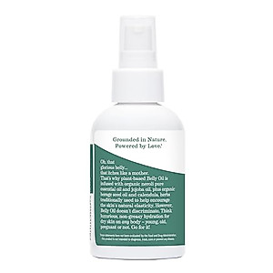Earth Mama Belly Oil for Dry Skin | Calendula Skin Care Moisturizer Oil to Encourage Natural Elasticity and Help Prevent Stretch Marks During Pregnancy and Postpartum, 4-Fluid Ounce