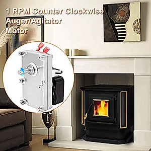 Criditpid PU-047040 Auger Motor & PU-076002B Combustion Exhaust Blower Fan for Englander 25-PDVC, 55-SHP10, 25-PDV Pellet Stoves. Exhaust Blower with Housing.