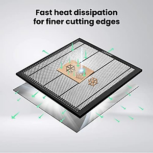 ATEZR 300x300mm Laser Honeycomb Work Table for Laser Engraving Machine, 12x12'' Honeycomb Bed for Fast Heat Dissipation, Bench Protection Compatible with All Laser Engraver Cutting