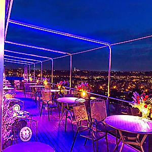 segrass 16.4ft LED neon Lights with Remote APP Control IP65 Waterproof Flexible Neon LED Strip Lights 24V RGB LED neon Rope Lights for Bedroom Room Outdoors Decor