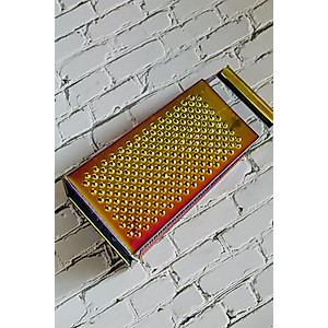 Large Stainless Steel 4 Sides Grater Slicer with Handle, Multifunctional Cutter Planing for Ginger, Garlic, Cucumbers, Carrots, Cheese, Potato, Ergonomic Design Kitchen Gadgets Accessories Gold