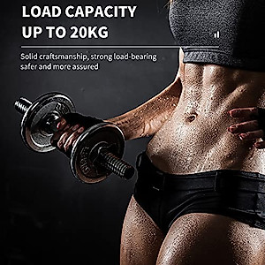 POCREATION Dumbbell Bars Set,2Pcs Adjustable Nonslip Weight Lifting Handles Dumbbell Handles Weightlifting Accessories for Daily Fitness and Strength Training Sport Workout Gym