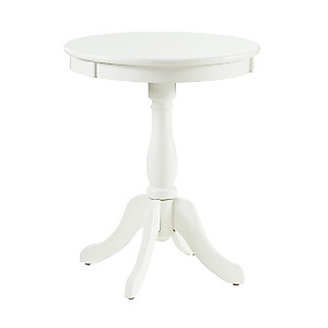 Powell Furniture Powell Round Accent, White Table, 18 x 22 x 18