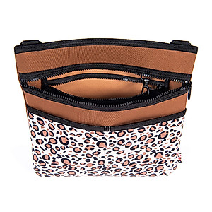 Luvo - Neoprene Pancake Crossbody Bags - Teens, Tweens, & Adults - Leopard