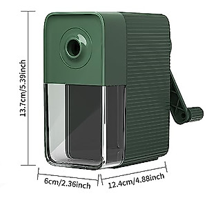 ZMOL Manual Pencil Sharpeners,Handheld Pencil Sharpener for Kids & Large Colored Pencils，Long Point Pencil Sharpener Artist，Jumbo Pencil Sharpeners for School Classroom