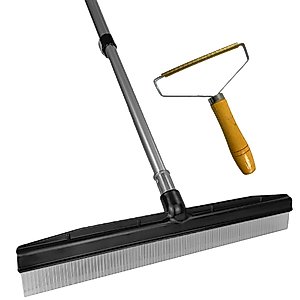 A-to-Z Supply Room Groom Carpet Rake Groomer with Telescoping 54" Adjustable Handle & Portable Lint Remover Brush Tool, Carpet Brush Ideal for Pet Hair, Refreshing Carpets, Rugs, and Artificial Turf