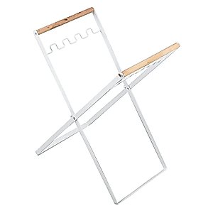 Trash Bag Holder, Portable Collapsible Sturdy Trash Bag Holder, Outdoor Leaf Bag Stand, Widely Used in Bedroom, Kitchen, Barbecue, Picnic(White)