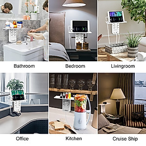 Surge Protector Wall Outlet with USB C Port 6AC Outlet Outlet Extension with Shelf Convenient Placement for Mobile Phones Suitable for Home Office Travel