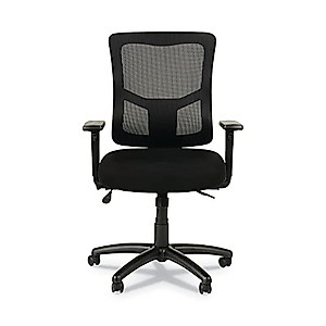 Alera Elusion II Series Mesh Mid-Back Synchro Seat Slide Chair, Supports Up to 275 lb, 17.51" to 21.06" Seat Height, Black
