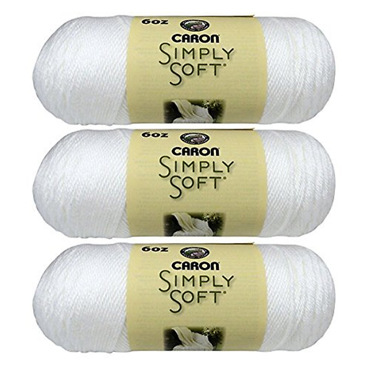Caron Bulk Buy: Caron Simply Soft Yarn Solids (3-Pack) White #H97003-9701