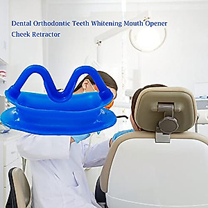 2PCS Silicone Teeth Mouth Opener, Dental Cheek Retractor for Teeth Whitening, 134℃ Autoclave Reusable Intraoral Lip Retractor (Blue)