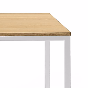 ZINUS Jennifer 63 Inch White Frame Desk, Computer Workstation, Office Desk, Easy Assembly, Natural
