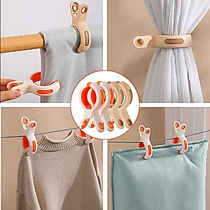 Beach Towel Clip,Lawdiey 6 PCS Silicone Plastic Clips for Beach Chairs Cruise Chair Heavy Laundry Clothespins Windproof Clamps Beach Blankets Clothes with 1 PCS Laundry Bag