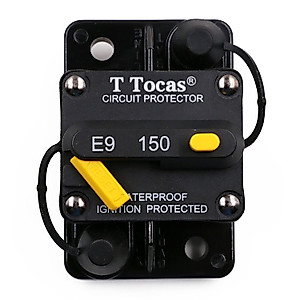 T Tocas 150A Amp Circuit Breaker for Boat Trolling Motor Marine ATV Vehicles Stereo Audio Battery Solar System Inline Fuse with Manual Reset Switcher Waterproof DC 12V-48V