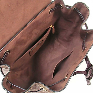 Coach Kleo Backpack Khaki Multi Signature Canvas