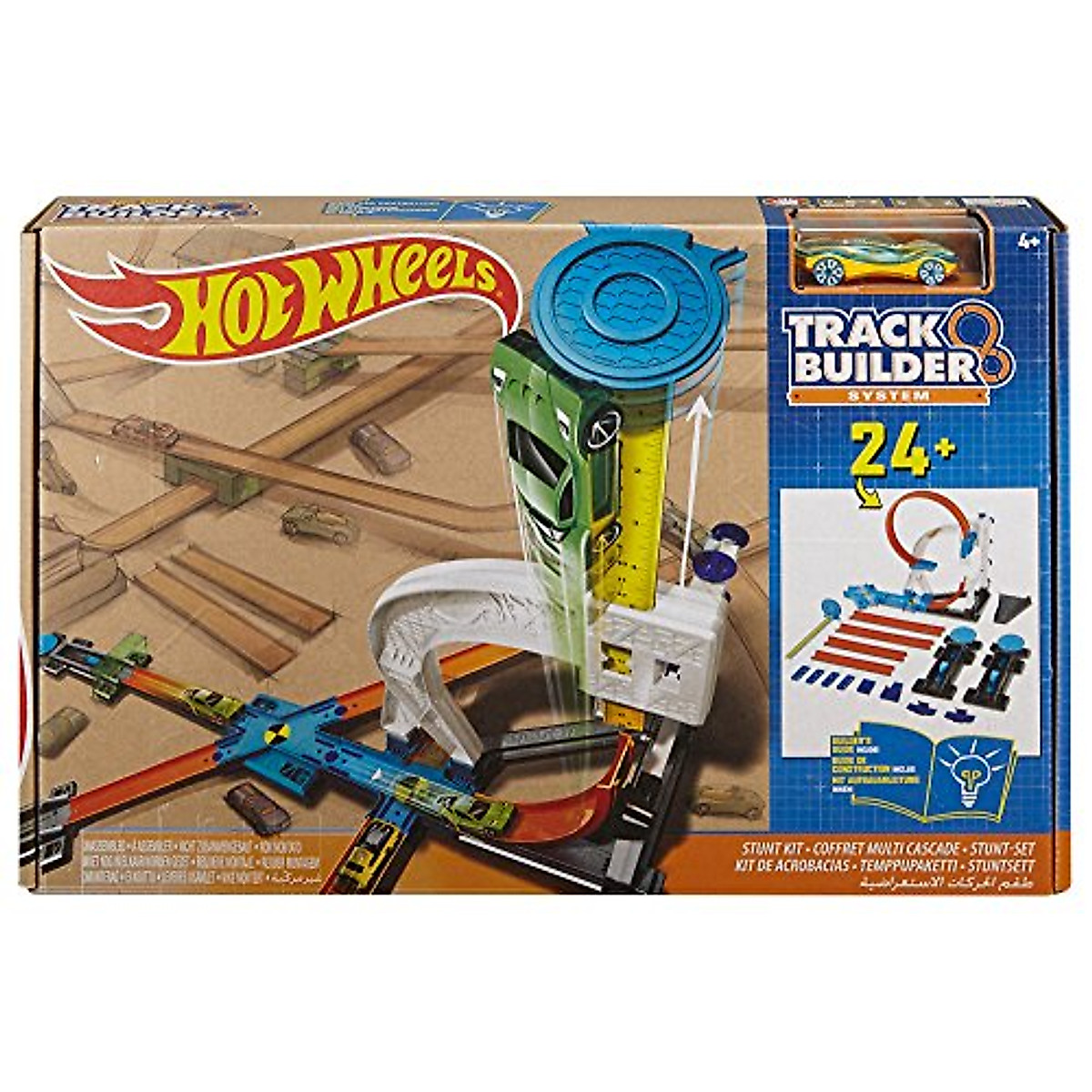 Hot Wheels DLF28 Track Builder System Stunt Kit Playset [Amazon Exclusive]