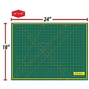 Skyhawk Self Healing Folding Rotary Cutting Mat for Quilting, with 23"x17" Grids & Non-Slip Base, Great for Crafts, Quilting, Sewing, Scrapbooking. Foldable into Convenient Travel Size.