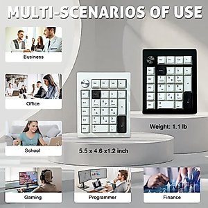 ZMX GMK26 Mechanical Numpad,VIA/QMK Programmable Hot Swappable Gasket Wired BT5.0/2.4G Wireless Number Pad with Knob PBT Keycaps 26 Keys Macro RGB Gaming Numeric Keypad for Laptop TKL Keyboard (Black)