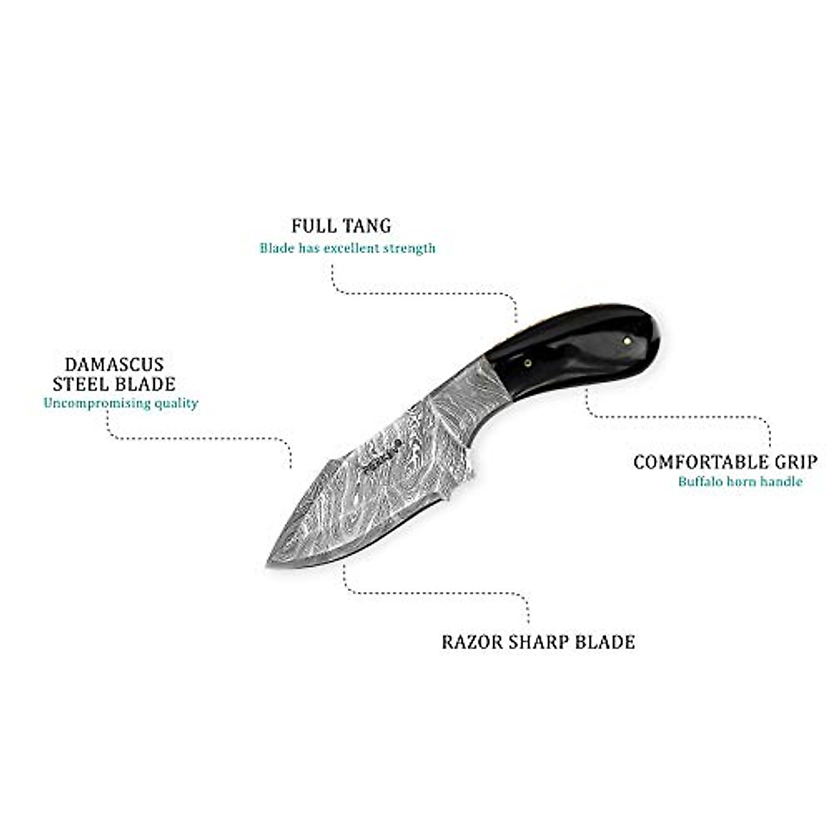 Perkin Knives - Handmade Damascus Hunting Knife