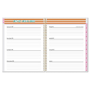 Office Depot® Brand Fashion Weekly/Monthly Academic Planner, 8-1/2" x 11", Bold Joy, July 2022 to June 2023, ODD-0606