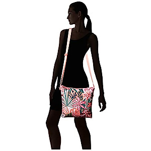 Vera Bradley Women's Recycled Lighten Up Reactive Hipster Crossbody Purse, Rain Forest Canopy Coral, One Size