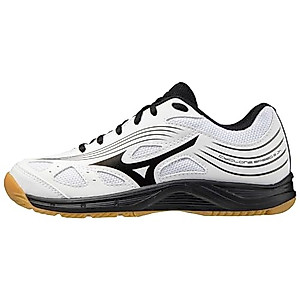 Mizuno Womens Cyclone Speed 3 Junior Shoe - White-Black, White/Black, 3 Big Kid US