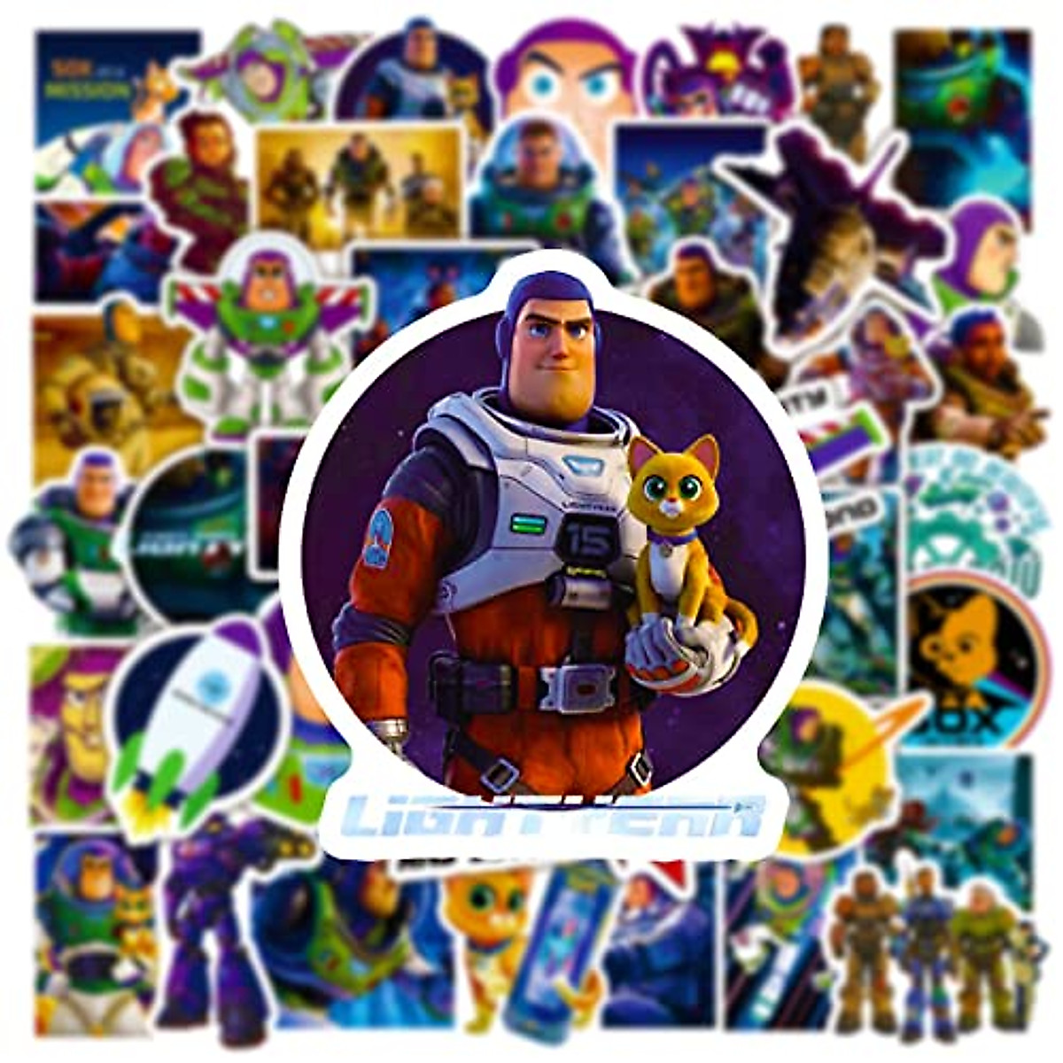 Buzz Lightyear Stickers / 50Pcs Reward Motivational Cartoon Stickers for Water Bottle, LaptopSkateboard,Refrigerator,Hydro Flasks, Decal, Waterproof Vinyl Decal for Adults, Teens (Buzz Lightyear)