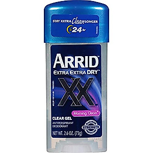 Arrid XX Extra Extra Dry Clear Gel Antiperspirant Deodorant, Morning Clean , 2.6 Oz, Pack of 6