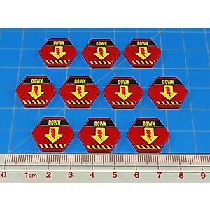 LITKO Mecha Damage Effects Token Set | Compatible with BattleTech (Knocked Down)