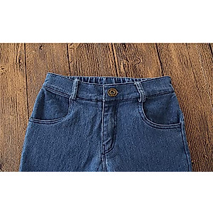 LISfsa Toddler Kids Baby Girls Bell Bottom Flare Pants Denim Tassel Bell-Bottom Jeans Pants Children Trousers Clothes(Blue #2,2-3 Years)