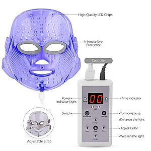 7 Colors Light Mask, Home Light T herapy Facial Mask (7 Colors)